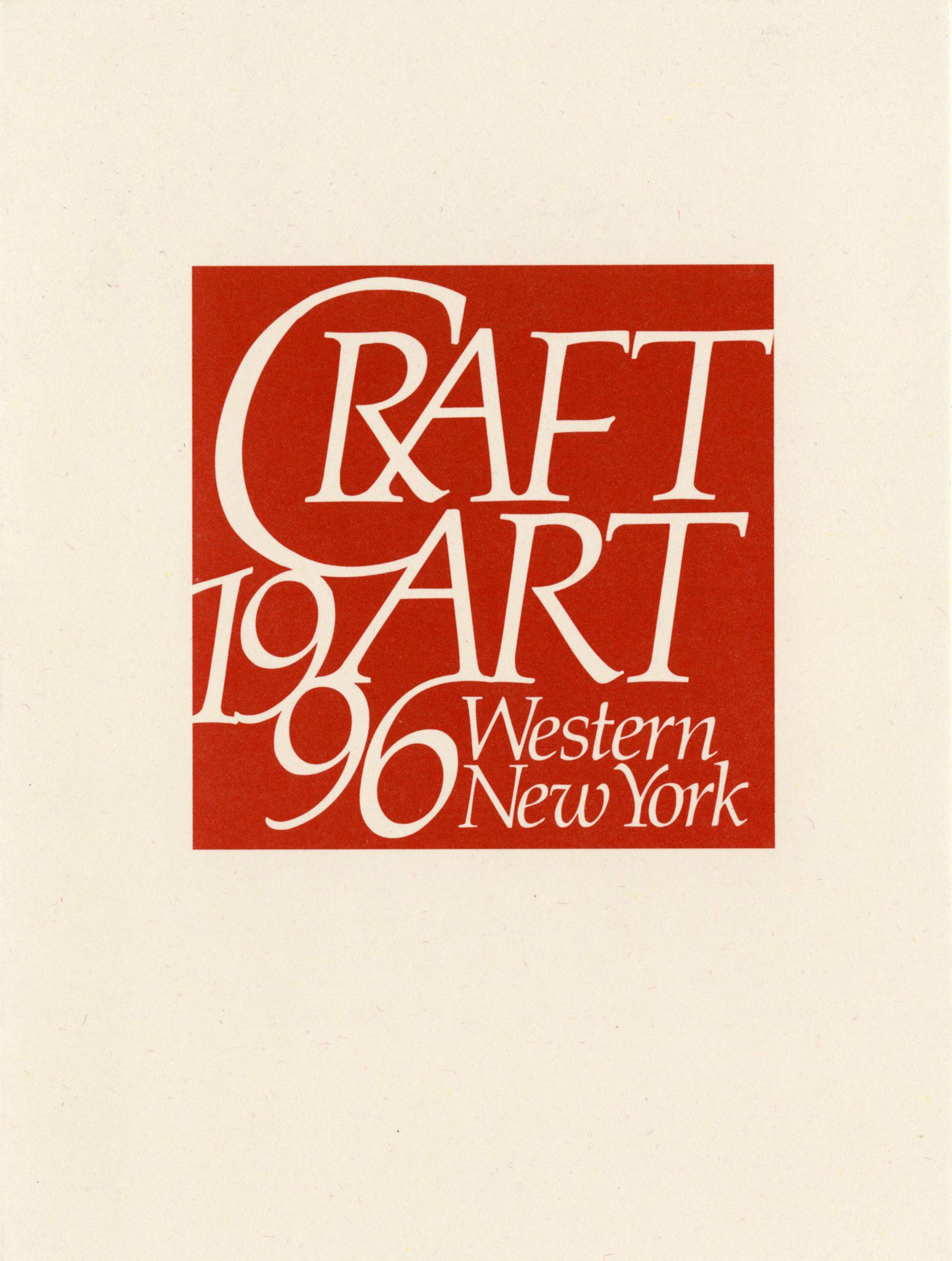 Craft Art Western New York 1996 Reception Invitation - Burchfield ...